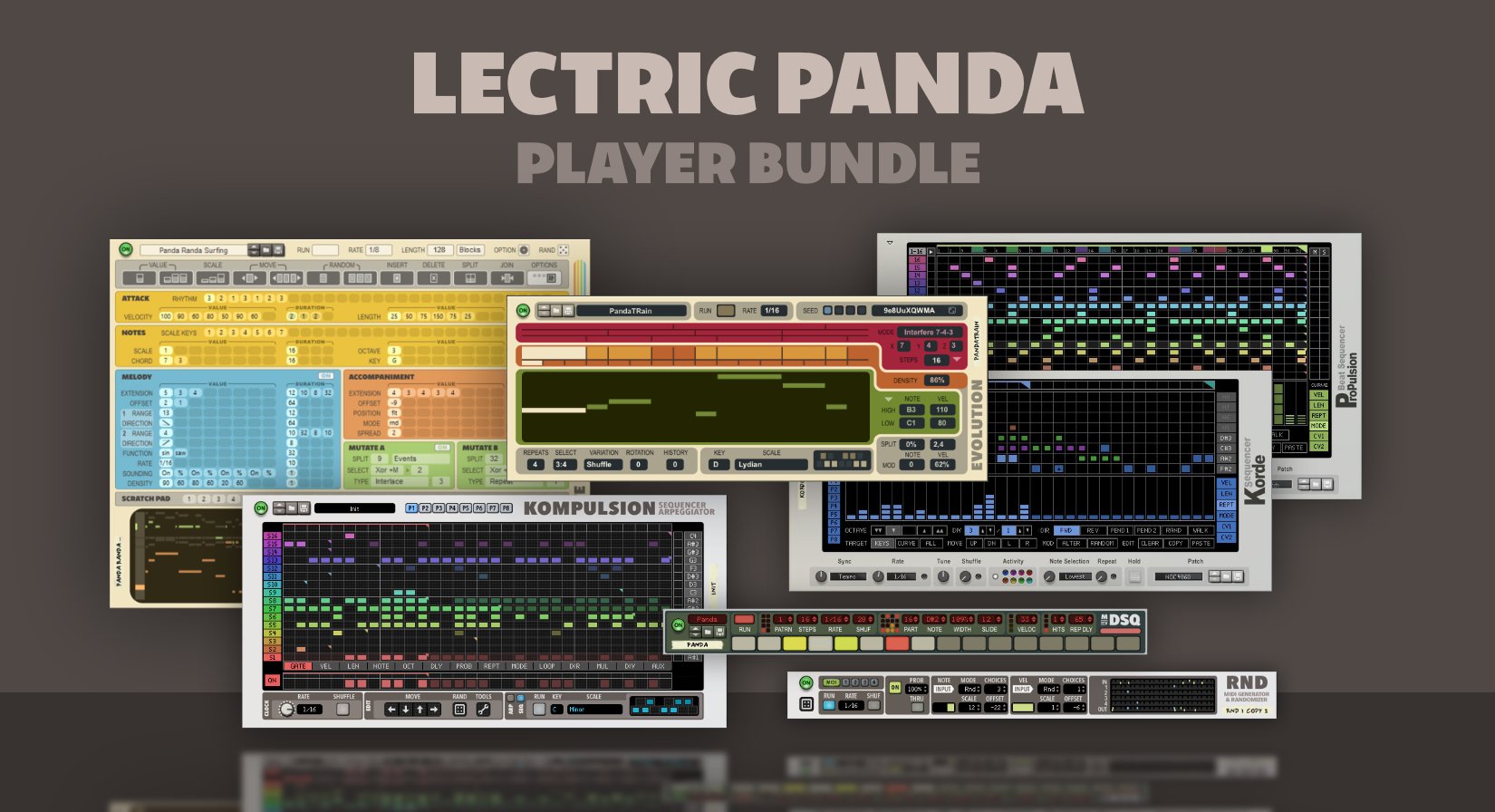 Lectric Panda Player Bundle | 7 Sequencers | Shop | Reason Studios
