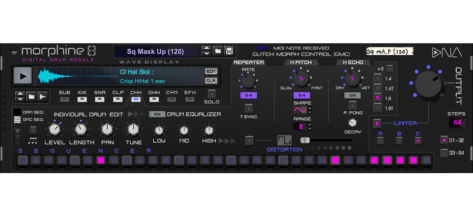 Morphine 8 Digital Drum Module | Glitch Morph Sampler | Shop | Reason ...
