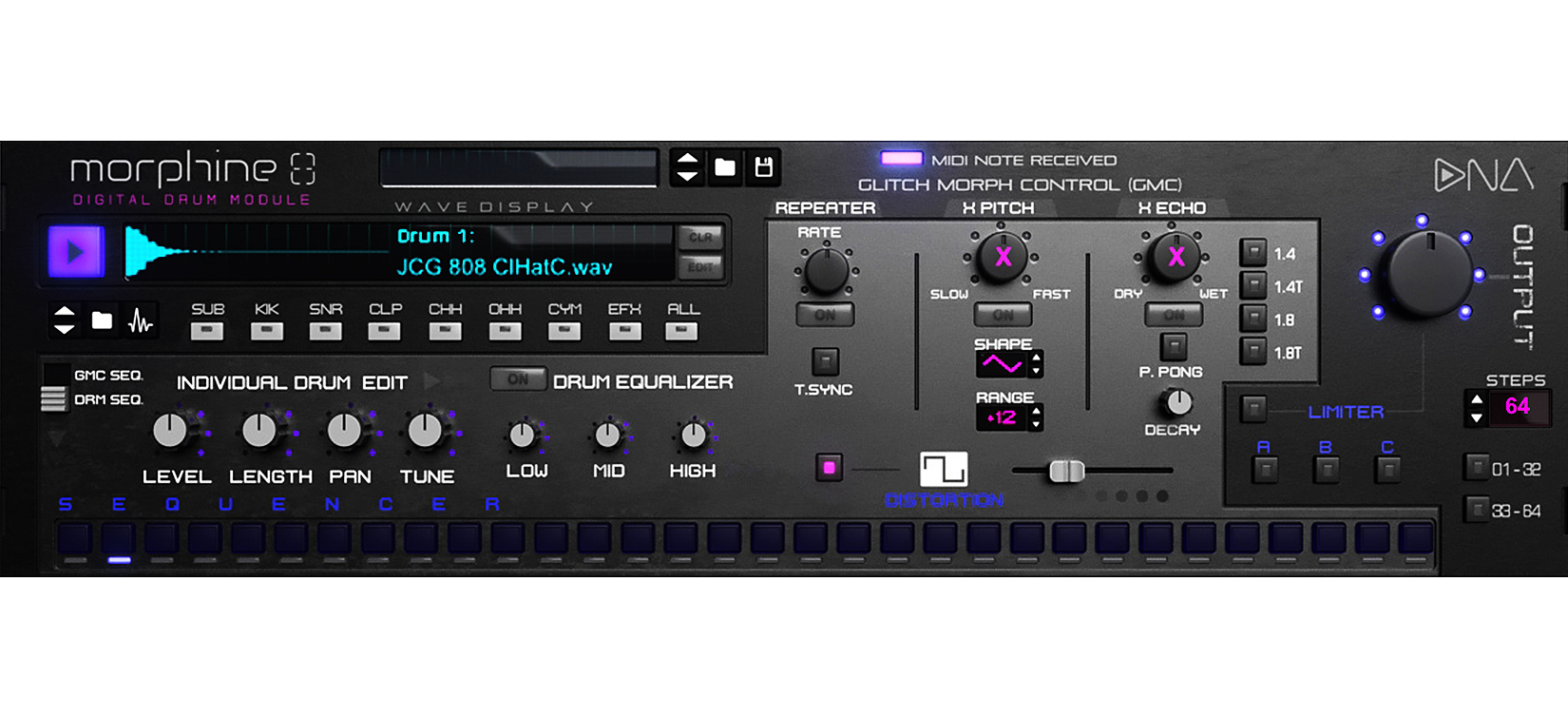 Morphine 8 Digital Drum Module | Glitch Morph Sampler | Shop | Reason ...