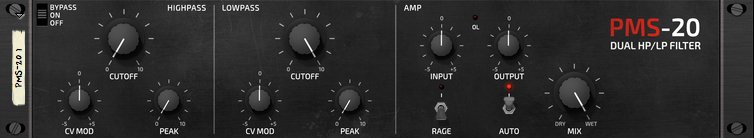 PMS-20 Analog HP/LP Filter | Modelled Analog Filter | Shop | Reason Studios