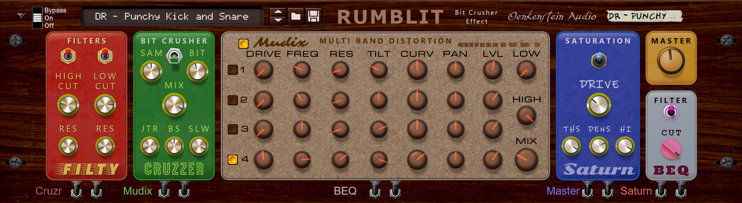 Rumblit Bit Crusher Effect | Rumblit Pedal board | Shop | Reason Studios