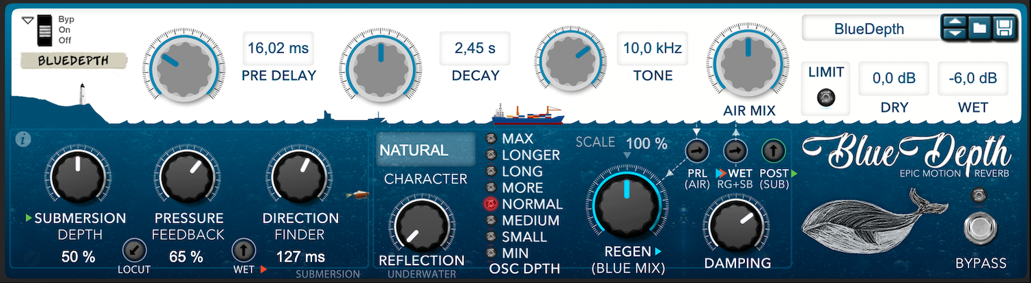 BlueDepth Epic Reverb Effect | Twiking SelfOsc Reverb | Shop | Reason Studios