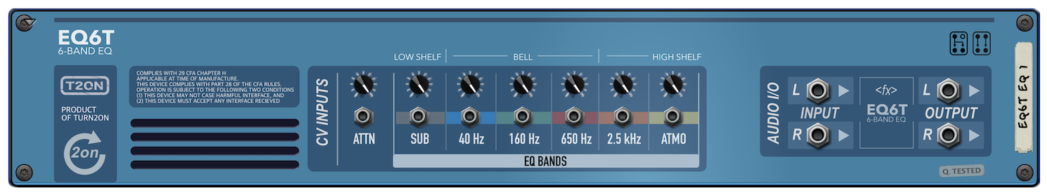 EQ6T 6-Band Equalizer | 6-band Equalizer | Shop | Reason Studios