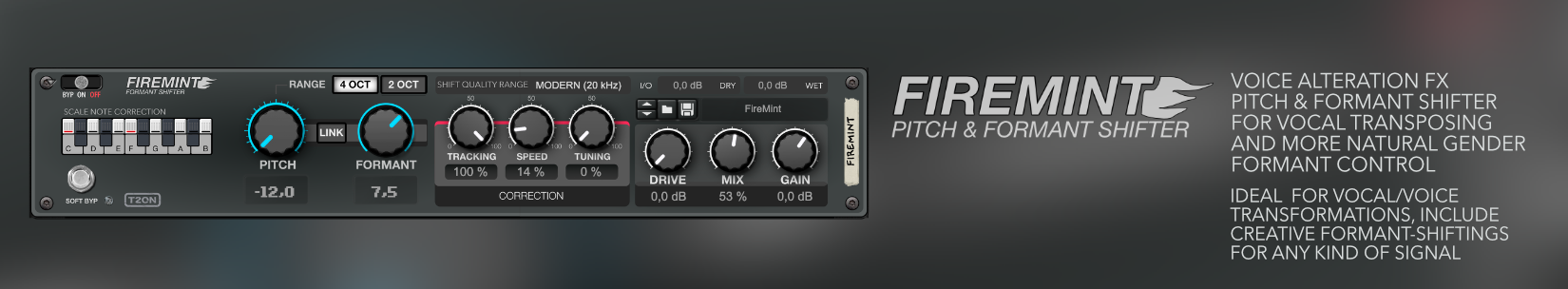 FireMint Pitch Formant Shifter | Pitch Formant Shifter | Shop | Reason ...