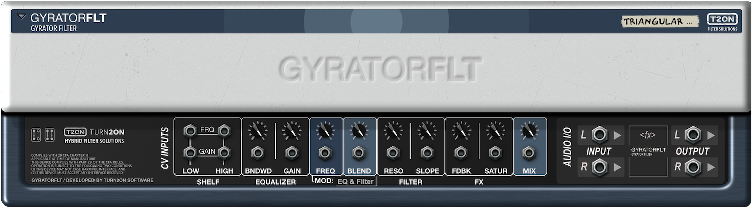 GyratorFLT Gyrator Filter | Hybrid Filter | Shop | Reason Studios