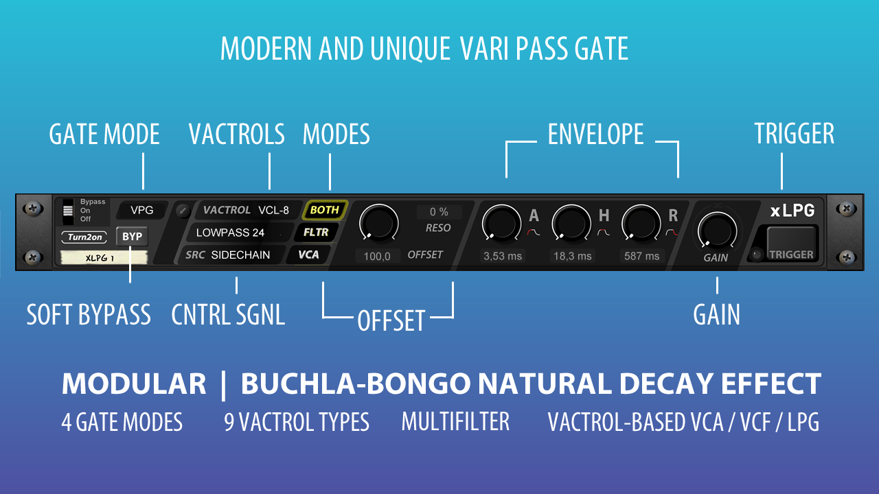 xLPG VariPass Gate Effect | Vactrol-based LPG | Shop | Reason Studios