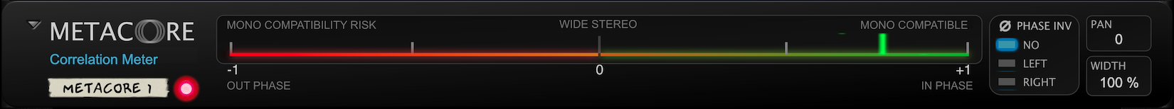 MetaCore Correlation Meter | Correlation Meter | Shop | Reason Studios
