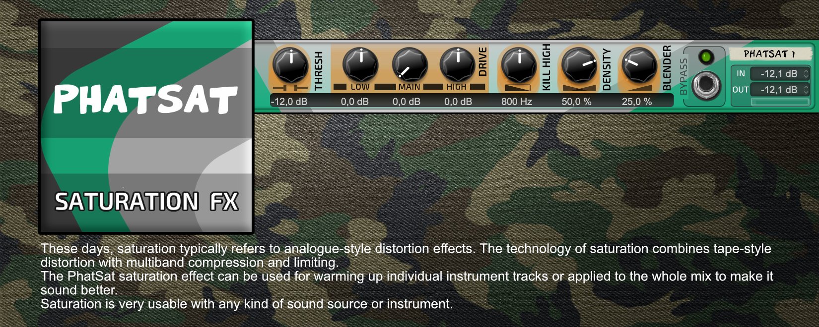 Phatsat Saturation FX | Tape Saturation | Shop | Reason Studios
