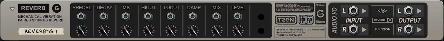 Reverb-G Paired Springs Reverb | Legend Spring Reverb | Shop | Reason ...