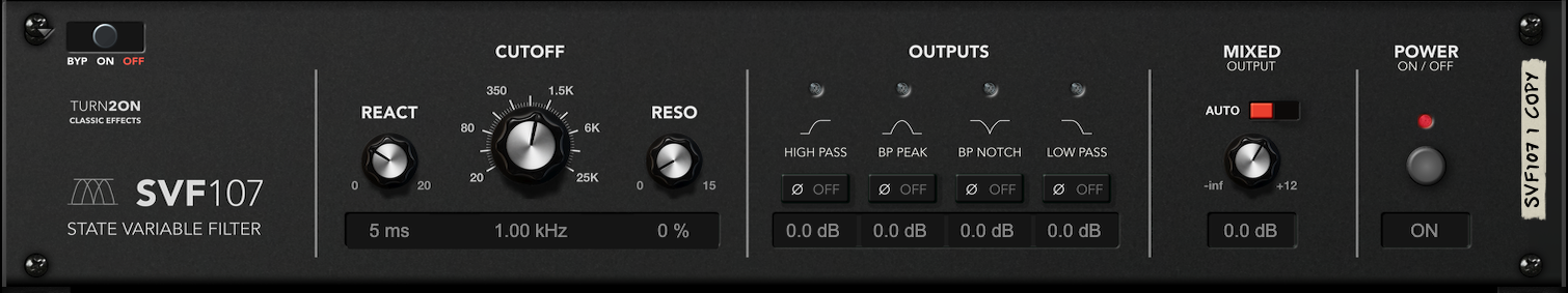 SVF107 State Variable Filter | State Variable Filter | Shop | Reason ...