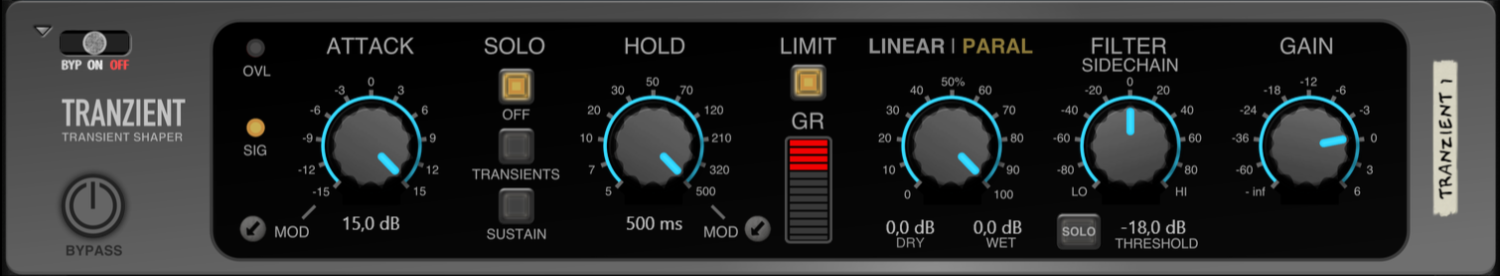 Tranzient Transient Shaper | Transient Shaper | Shop | Reason Studios